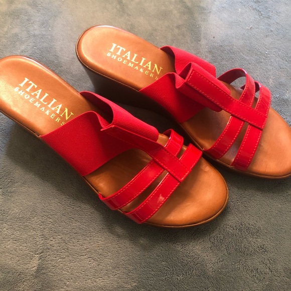 Italian Shoemakers | Shoes | Italian Shoemakers Red Pattan Sandal 95 ...